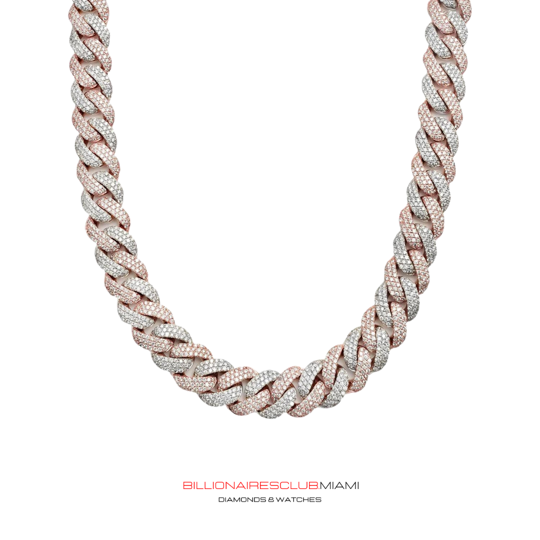 2 Tone Miami Cuban Link Diamond Chain 14K – Miami Watch Trade